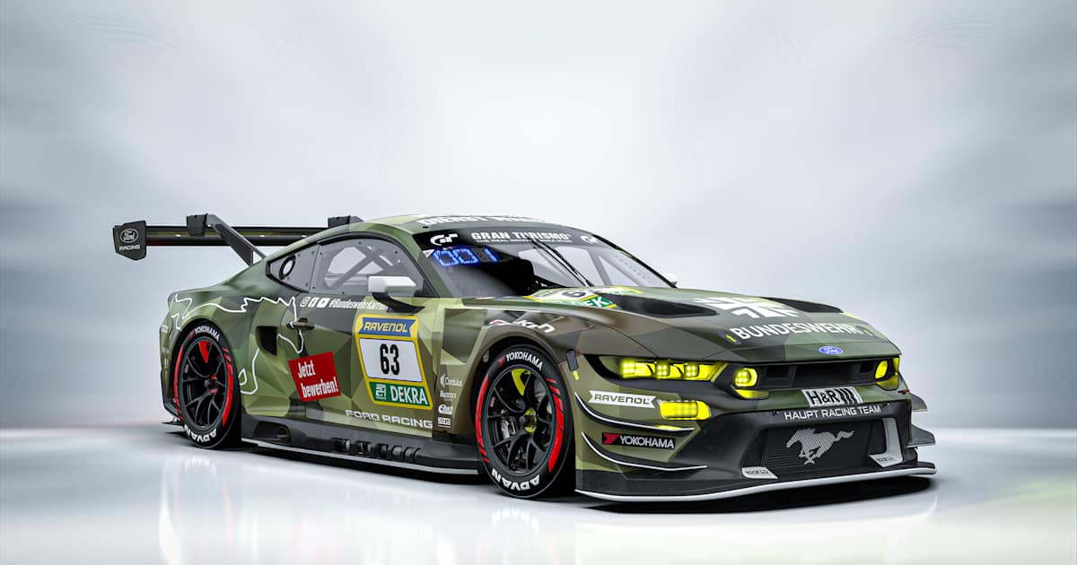 Ford Mustang GT3 im Tarndesign: Bundeswehr wird Partner von HRT ...